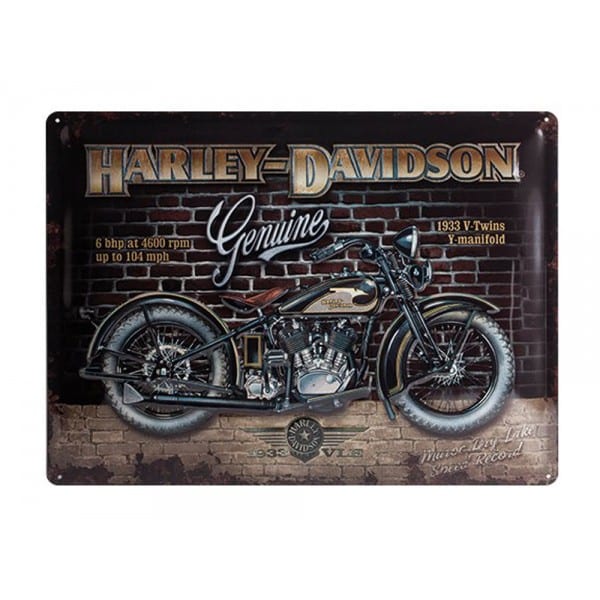 Plaque Harley Davidson Métallique 1933 Idée Cadeau